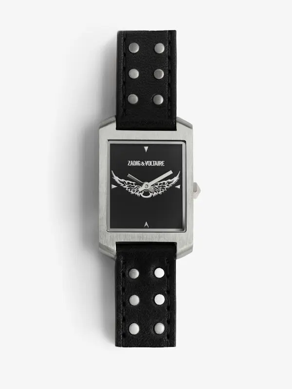 Zadig&Voltaire Voltaire Leather Studs Watch - Black