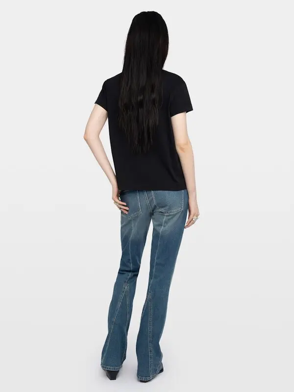 Zadig&Voltaire Suzan T-shirt With Wing Brooch - Black