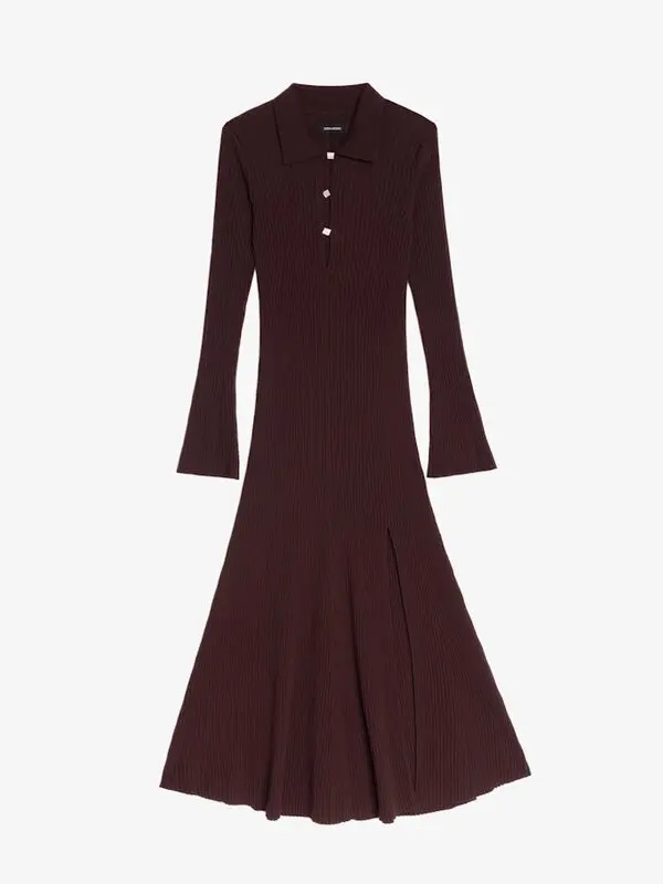 Zadig&Voltaire Lysaya Knit Dress - Burgundy