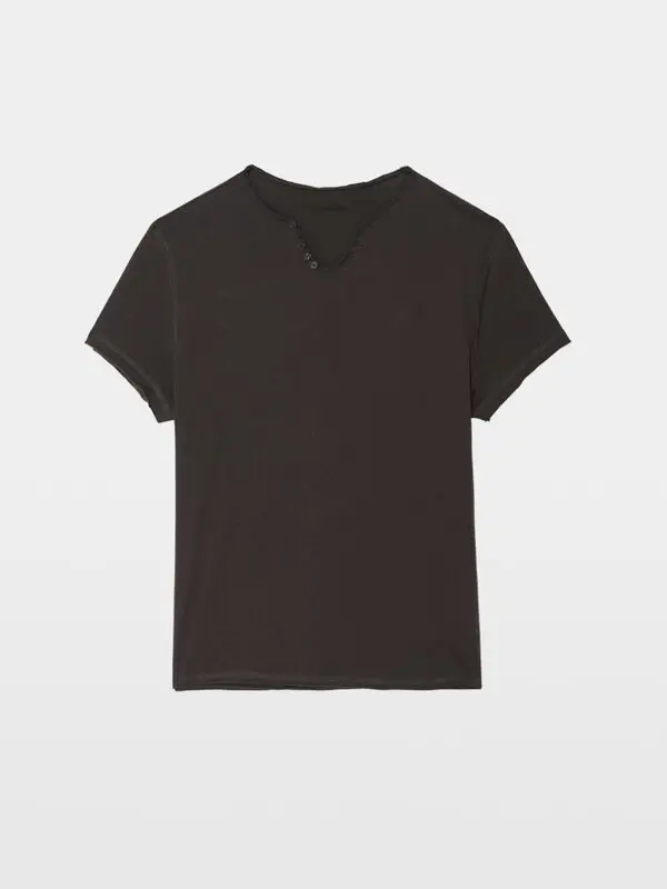 Zadig&Voltaire Monastir Henley T-shirt - Carbone