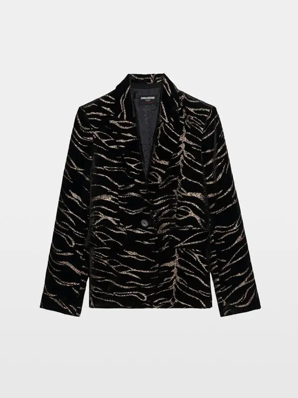 Zadig&Voltaire Vavy Sequin Velvet Blazer - Black