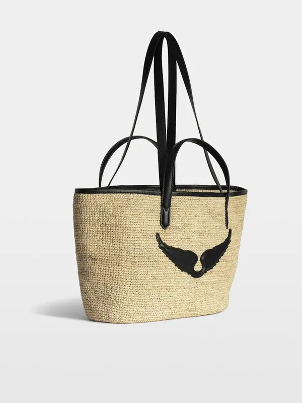 Zadig&Voltaire Wings Raffia Basket Bag