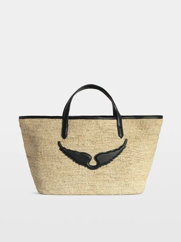 Zadig&Voltaire Wings Raffia Basket Bag