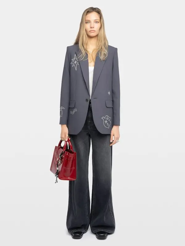 Zadig&Voltaire Vival Structured Blazer - Anthracite