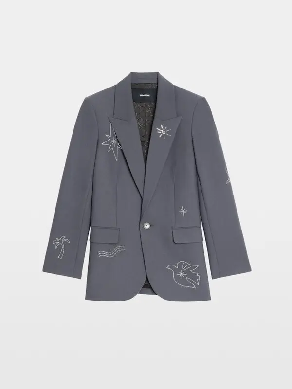 Zadig&Voltaire Vival Embellished Blazer - Anthracite