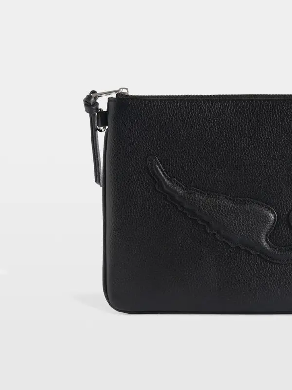 Zadig&Voltaire Grained Leather Zip Clutch