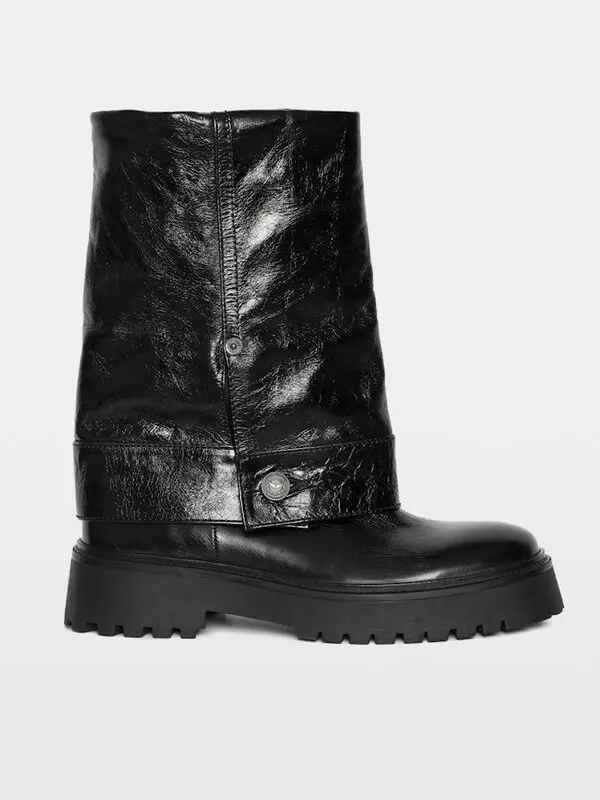 Zadig&Voltaire Angie Vintage Leather Boots - Black