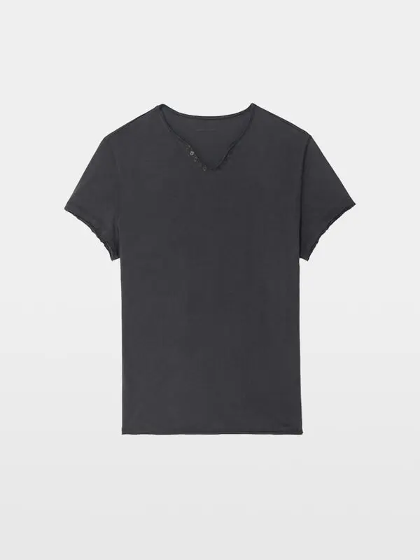 Zadig&Voltaire Henley Monastir T-shirt - Carbone