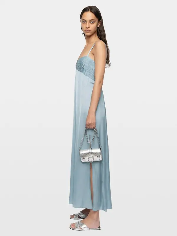 Zadig&Voltaire Rippie Satin Maxi Dress - Sky