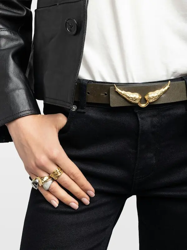 Zadig&Voltaire Rock Reversible Vintage Belt - Noir