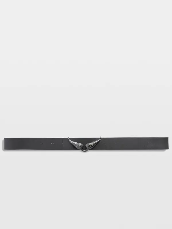 Zadig&Voltaire Rock Reversible Leather Belt With Wing Buckle - Road