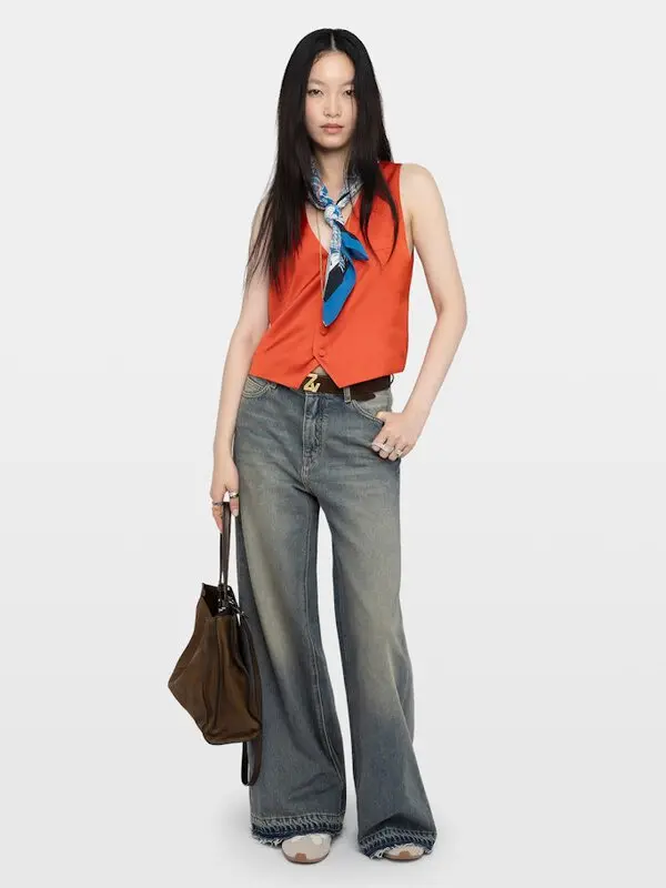 Zadig&Voltaire Emaux Satin Vest