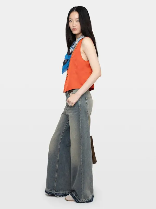 Zadig&Voltaire Emaux Satin Vest