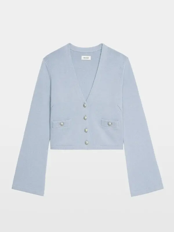 Zadig&Voltaire Nolly Cashmere Cardigan - Light Blue
