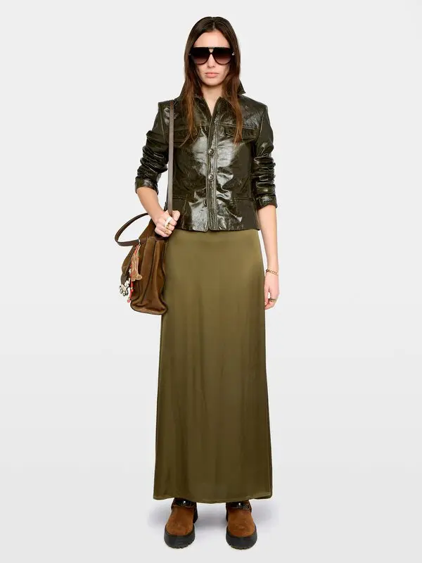 Zadig&Voltaire Jimeno Satin Skirt - Treillis