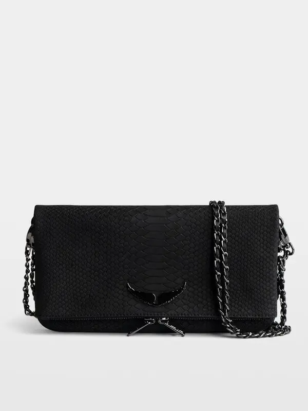 Zadig&Voltaire Rock Soft Savage Clutch - Black