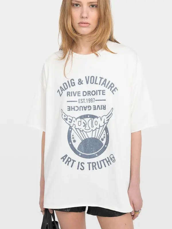 Zadig&Voltaire Berry Rhinestone T-shirt