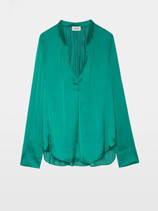 Zadig&Voltaire Tink Satin Blouse - Emeraude