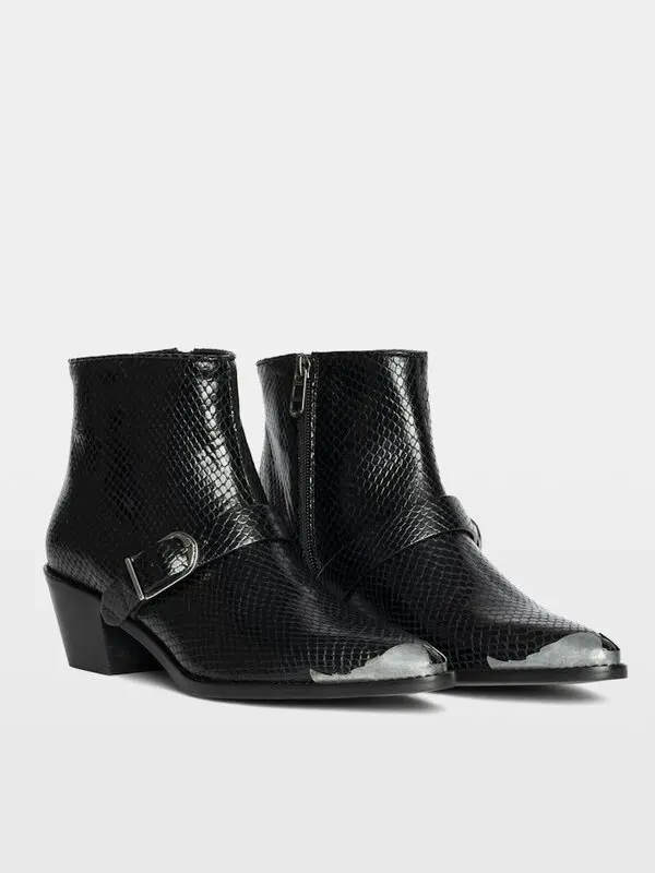 Zadig&Voltaire Tylow Ankle Boots With Wing Buckles - Black