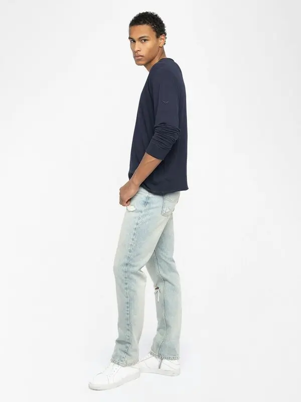 Zadig&Voltaire Monastir Henley T-shirt - Encre