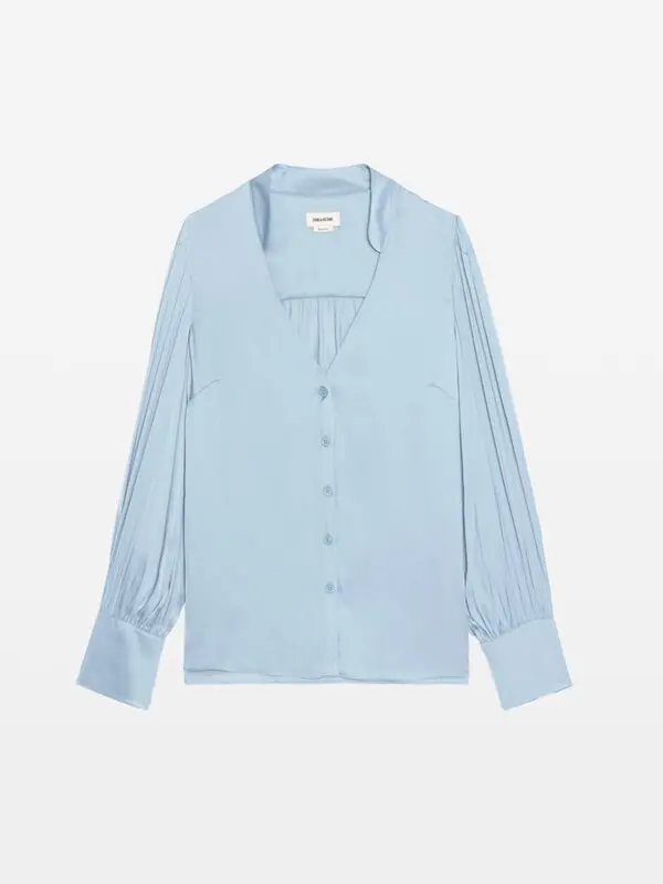 Zadig&Voltaire Tinous Satin Shirt - Sky