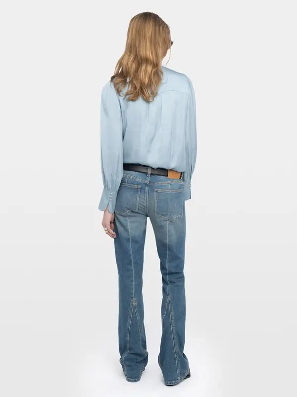 Zadig&Voltaire Tinous Satin Shirt - Sky