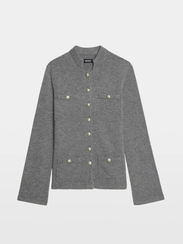 Zadig&Voltaire Lucy Button Up Cardigan Jacket - Anthracite