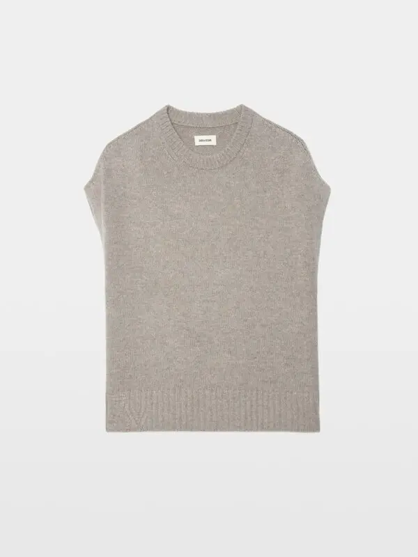 Zadig&Voltaire Wool And Cashmere Sleeveless Sweater - Avoine