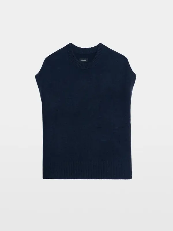 Zadig&Voltaire Wool And Cashmere Sleeveless Sweater - Encre