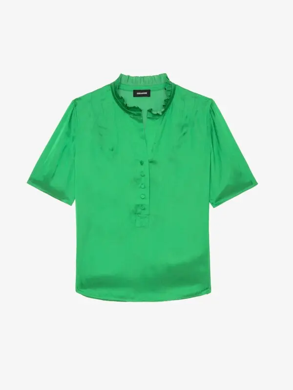Zadig&Voltaire Topher Satin Top - Gazon