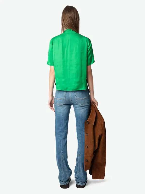 Zadig&Voltaire Topher Satin Top - Gazon