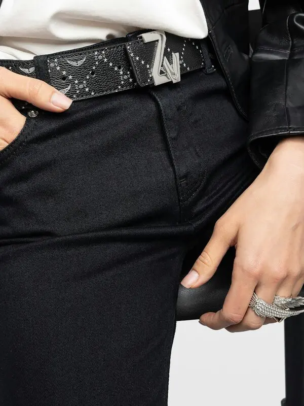 Zadig&Voltaire Zv Initiale Leather Belt - Black