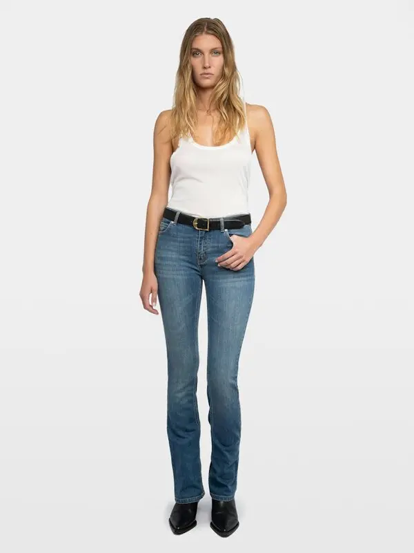 Zadig&Voltaire Eclipse Flared Jeans In Faded Denim
