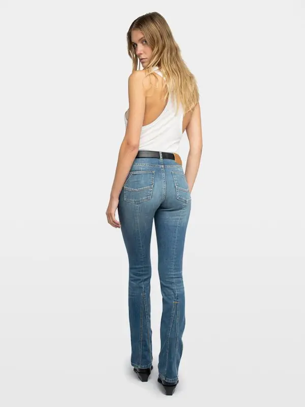 Zadig&Voltaire Eclipse Flared Jeans In Faded Denim