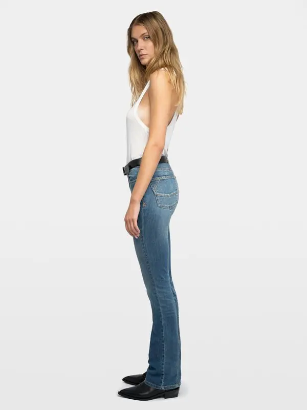 Zadig&Voltaire Eclipse Flared Jeans In Faded Denim
