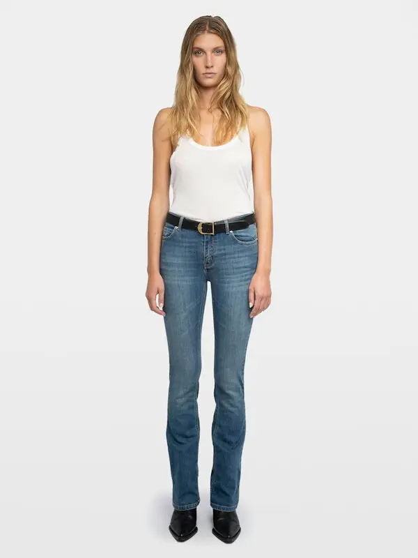 Zadig&Voltaire Eclipse Flared Jeans In Faded Denim
