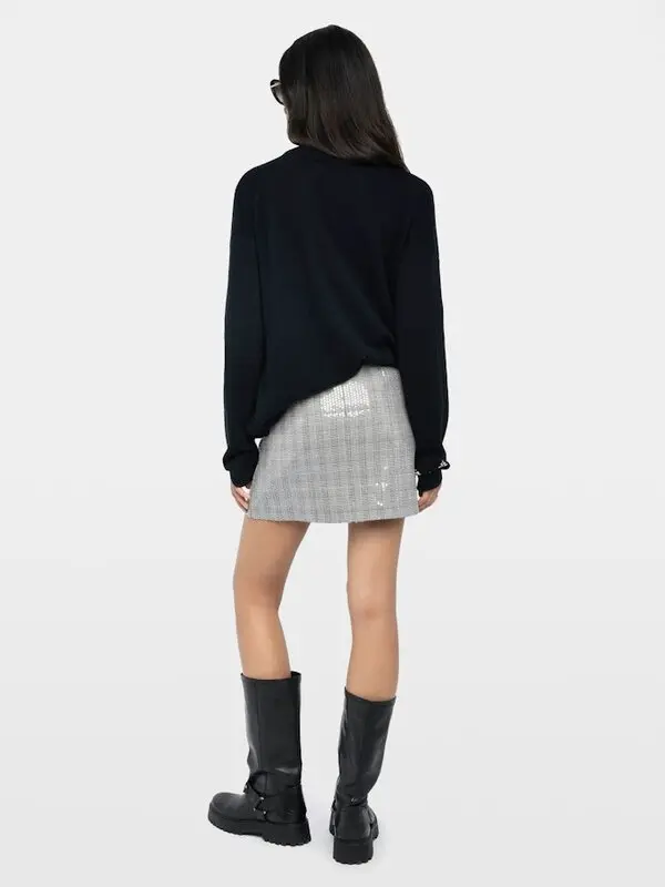Zadig&Voltaire Tailored Sequined Skirt - Black