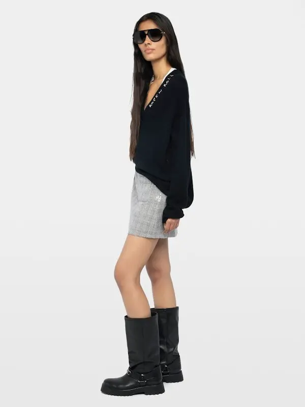 Zadig&Voltaire Tailored Sequined Skirt - Black