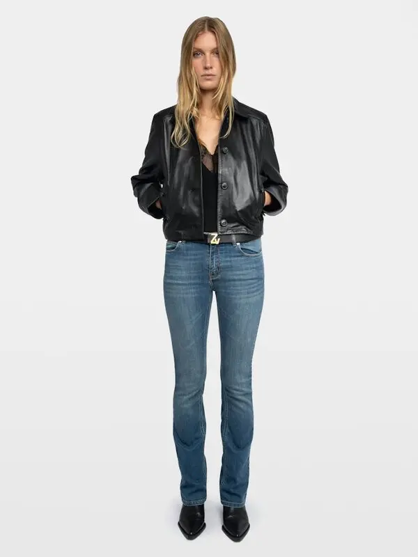 Zadig&Voltaire Liston Cropped Leather Jacket