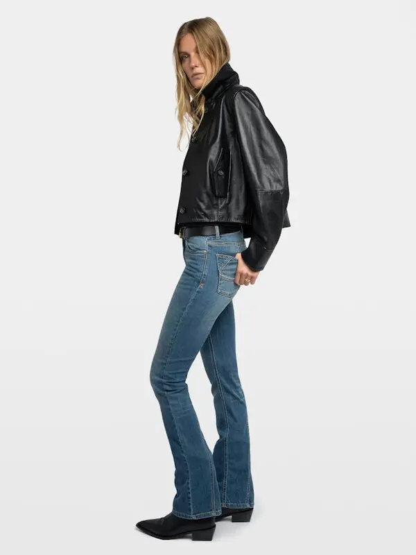 Zadig&Voltaire Liston Cropped Leather Jacket