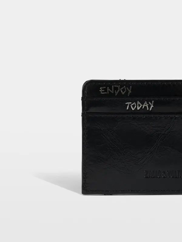 Zadig&Voltaire Zv Pass Vintage Patent Studs Cardholder