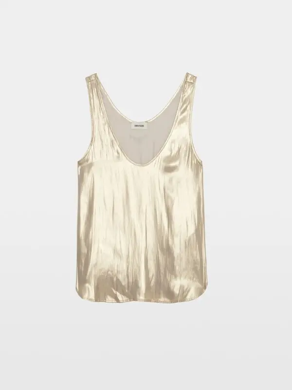 Zadig&Voltaire Tarys Satin Tank - Gold