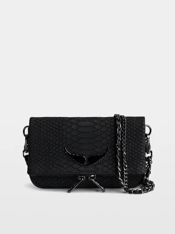 Zadig&Voltaire Nano Soft Savage Rock Clutch - Black