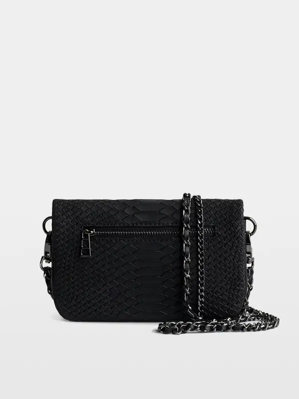 Zadig&Voltaire Mini Soft Savage Rock Clutch - Black