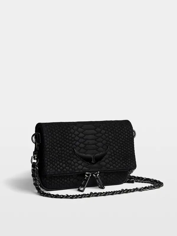 Zadig&Voltaire Mini Soft Savage Rock Clutch - Black