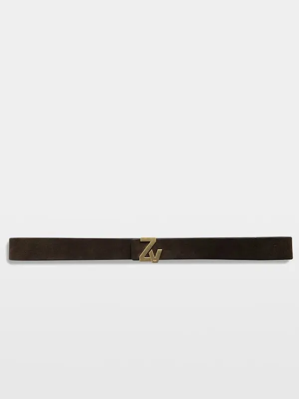 Zadig&Voltaire Zv Initiale Suede Leather Belt