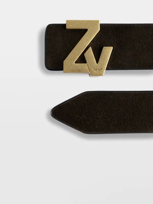 Zadig&Voltaire Suede Leather Belt - Wood