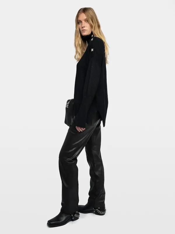 Zadig&Voltaire Alma Jewelled Cashmere Sweater - Black