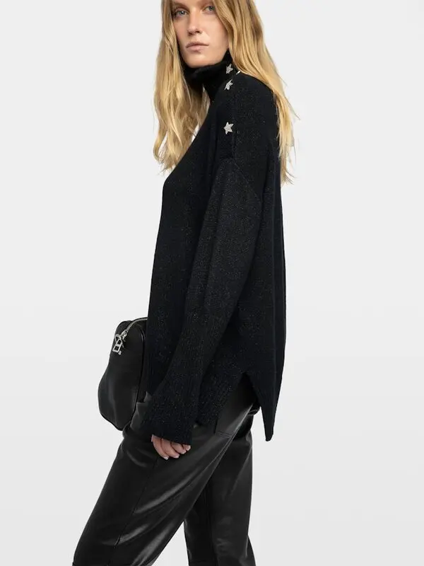 Zadig&Voltaire Alma Jewelled Cashmere Sweater - Black