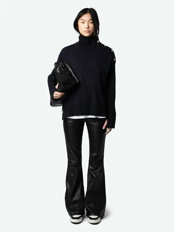 Zadig&Voltaire Alma Jewelled Cashmere Sweater - Encre